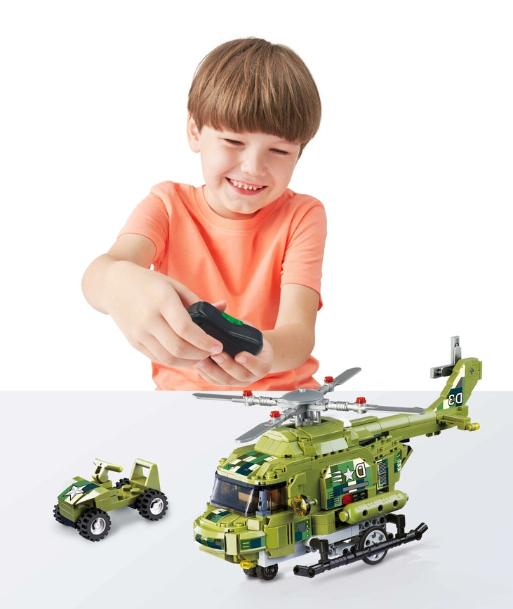 Wise Block - Military Helicopter Remote Control from Alpha Toys – Urbanheer