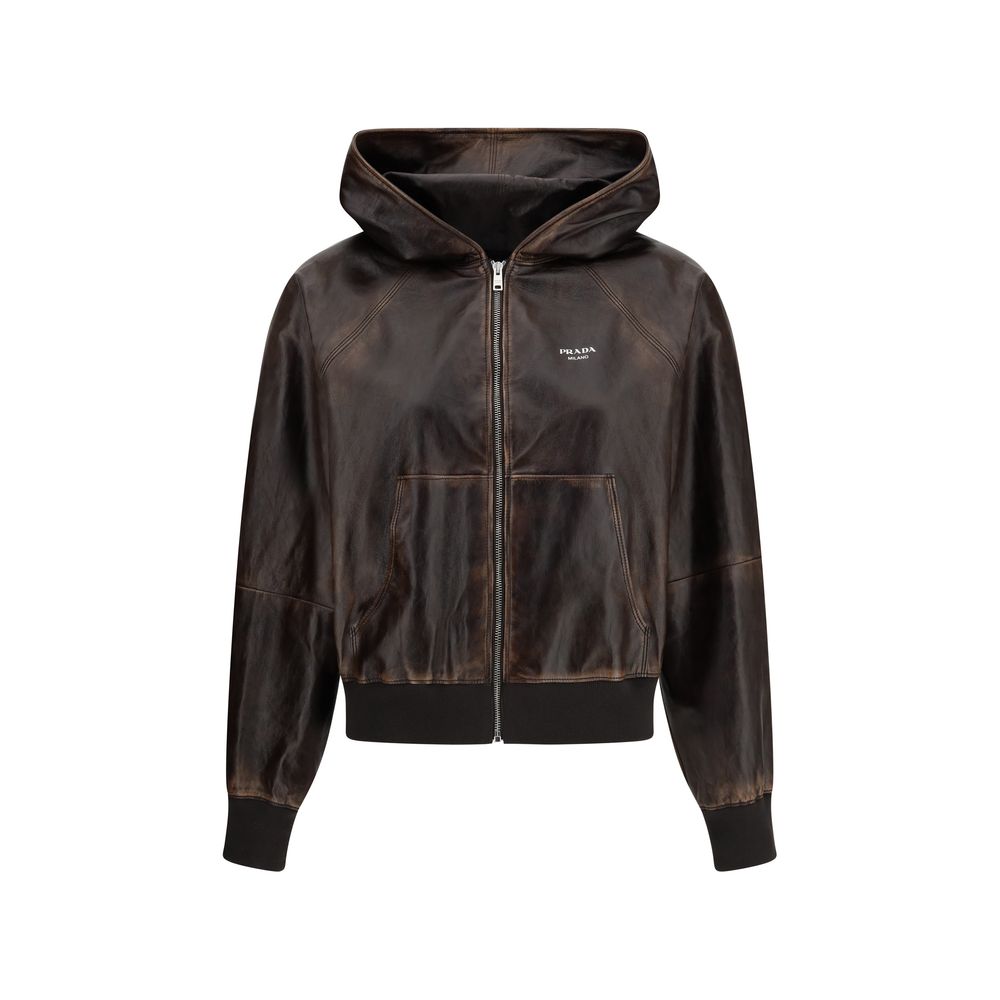 Prada Leather Jacket from Prada exclusive at Urbanheer.