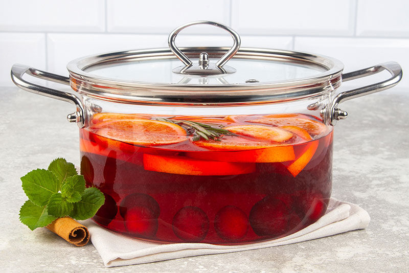 Heat-Resistant Glass Cooking Pot w/ Metal Handles from STP exclusive ...