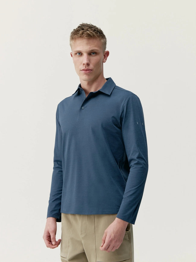 Maroni Denim Polo T-Shirt from Born Living Yoga exclusive at – Urbanheer
