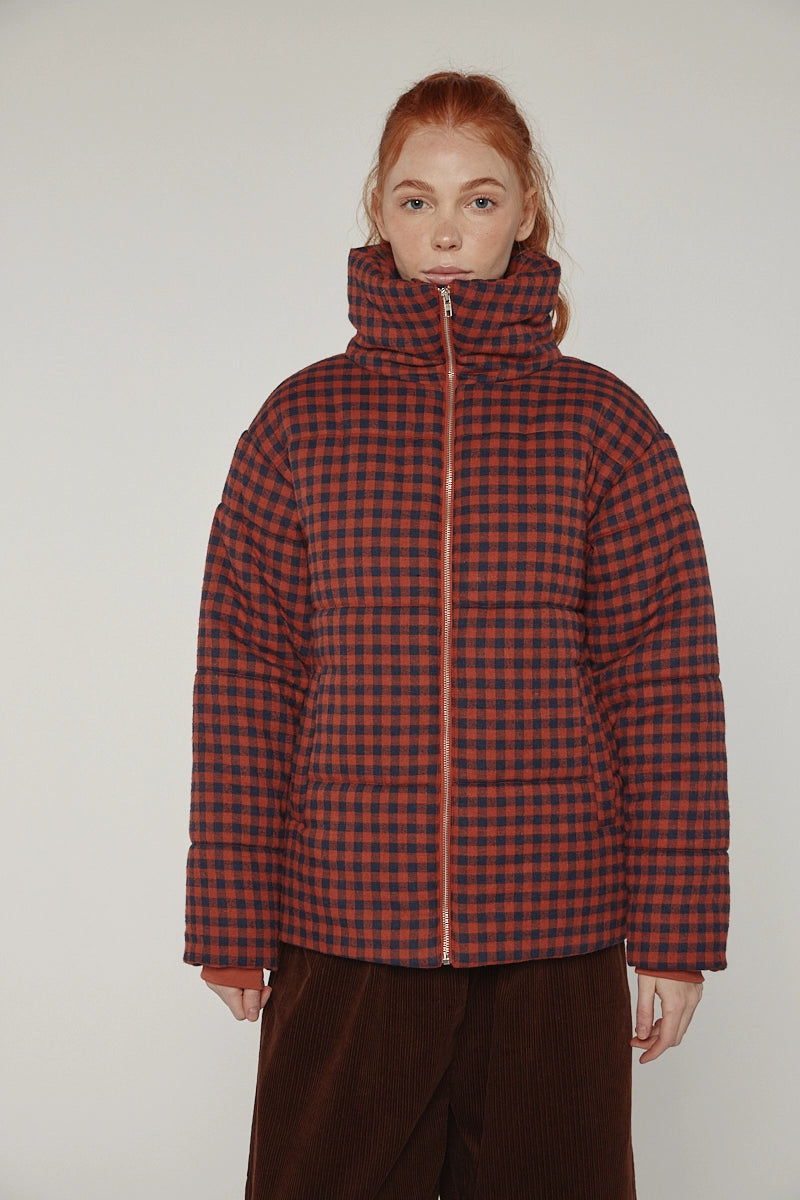 Puff Gingham Jacket from amente exclusive at Urbanheer.