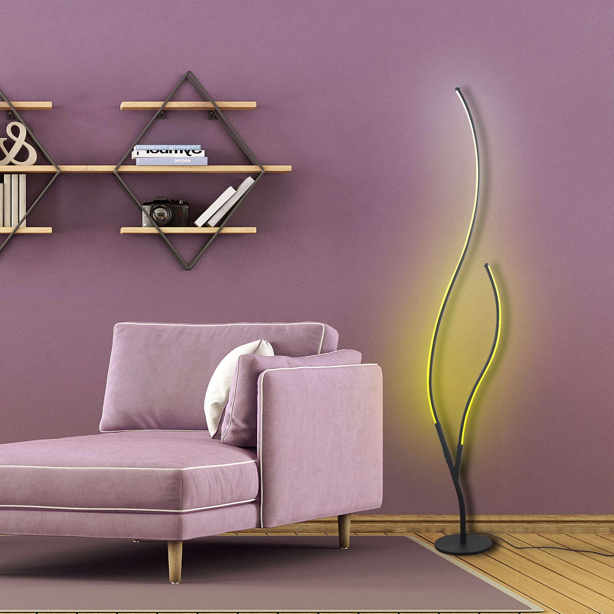 RGBCW Ripple Floor Lamp from EP LIGHT exclusive at Urbanheer.