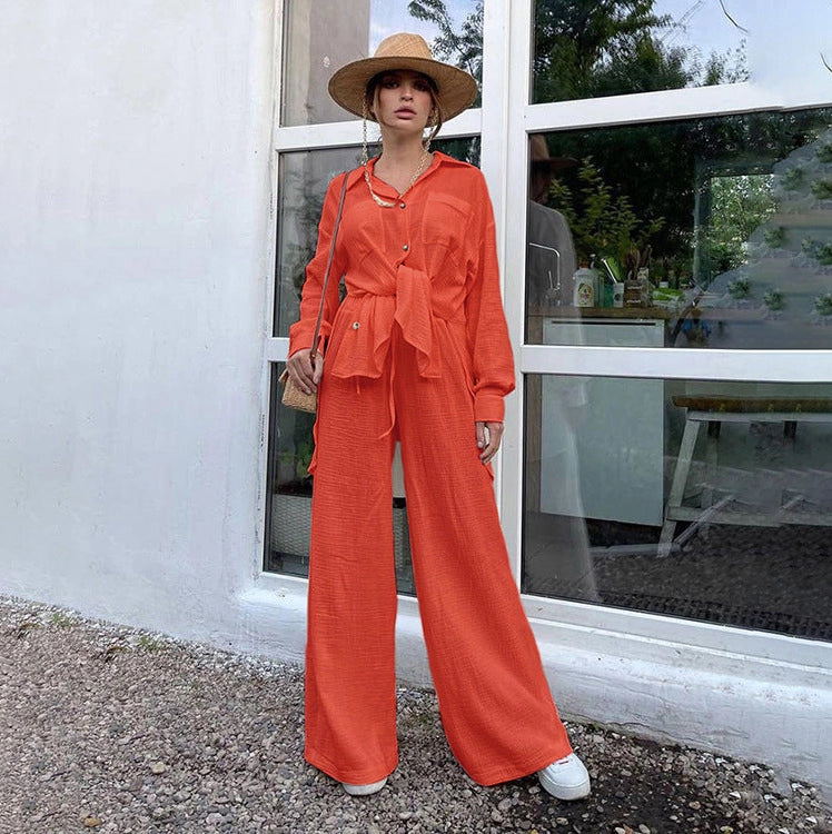 Stay Pant Set Orange from Revella The Label exclusive at Urbanheer.