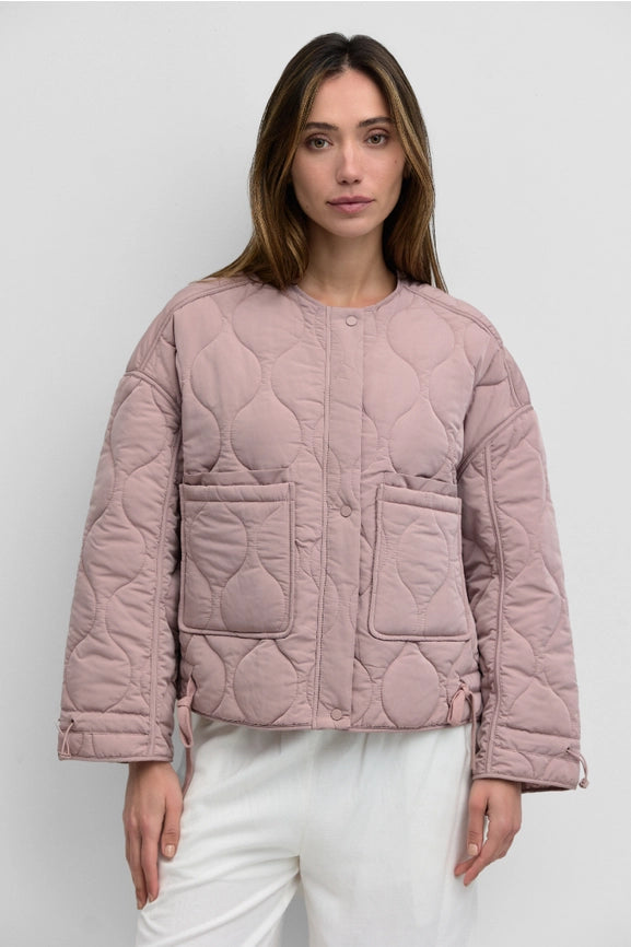 The Kara Jacket | Quilted Zip Jacket MAUVE from MOD REF exclusive at