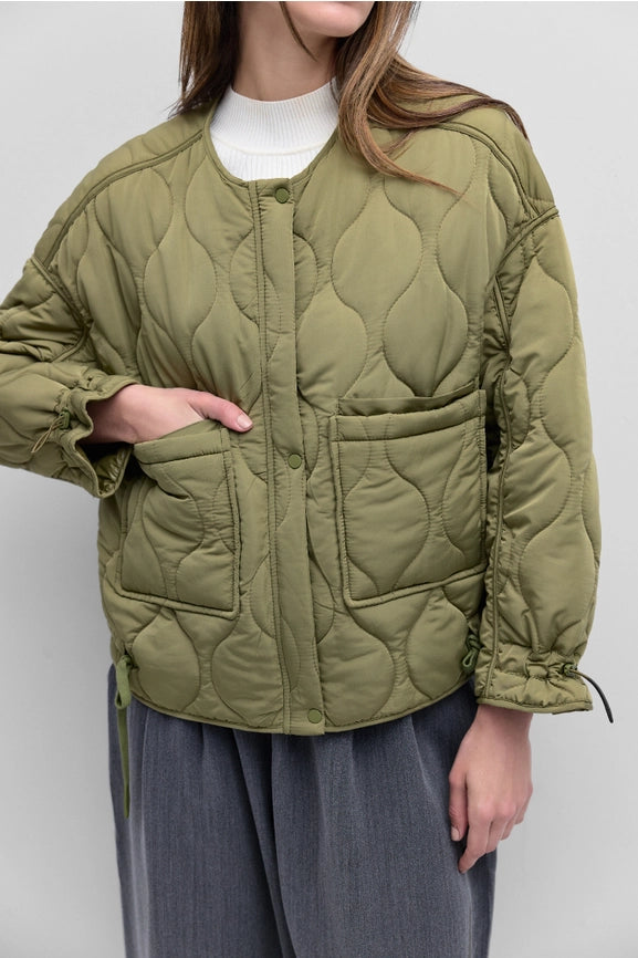 The Kara Jacket | Quilted Zip Jacket OLIVE from MOD REF exclusive at ...