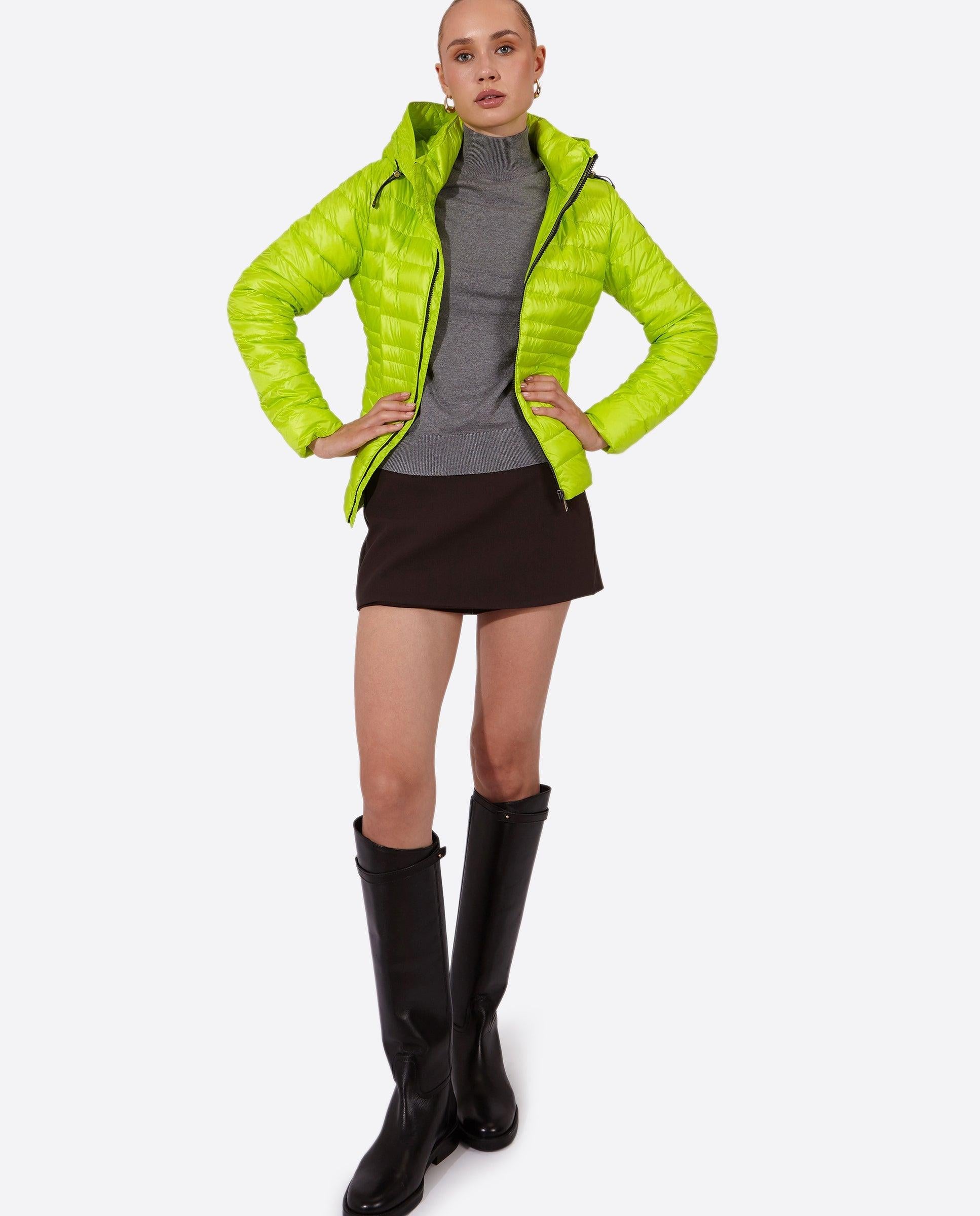 Women's short down jacket HALLEY LIME from Henry Arroway exclusive at ...
