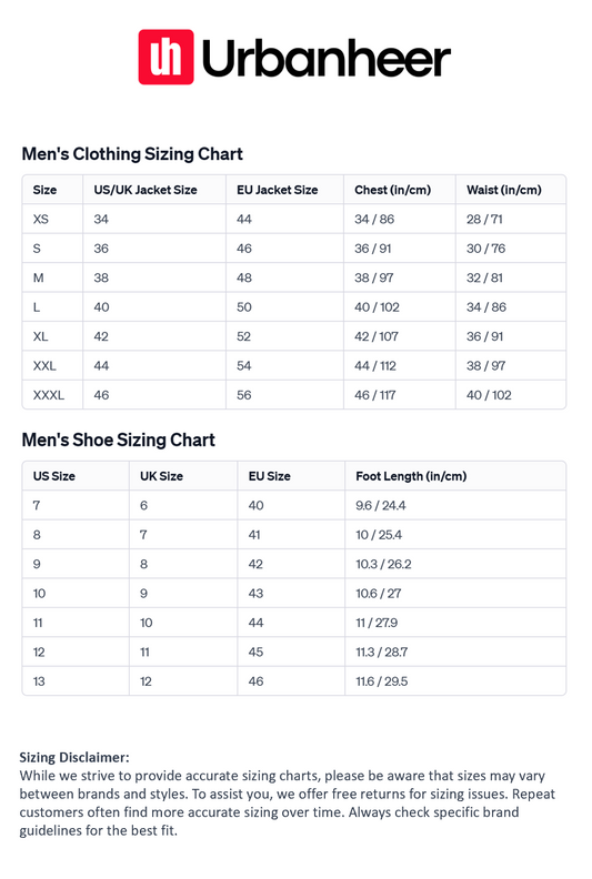 Women Sizing Guide – Urbanheer