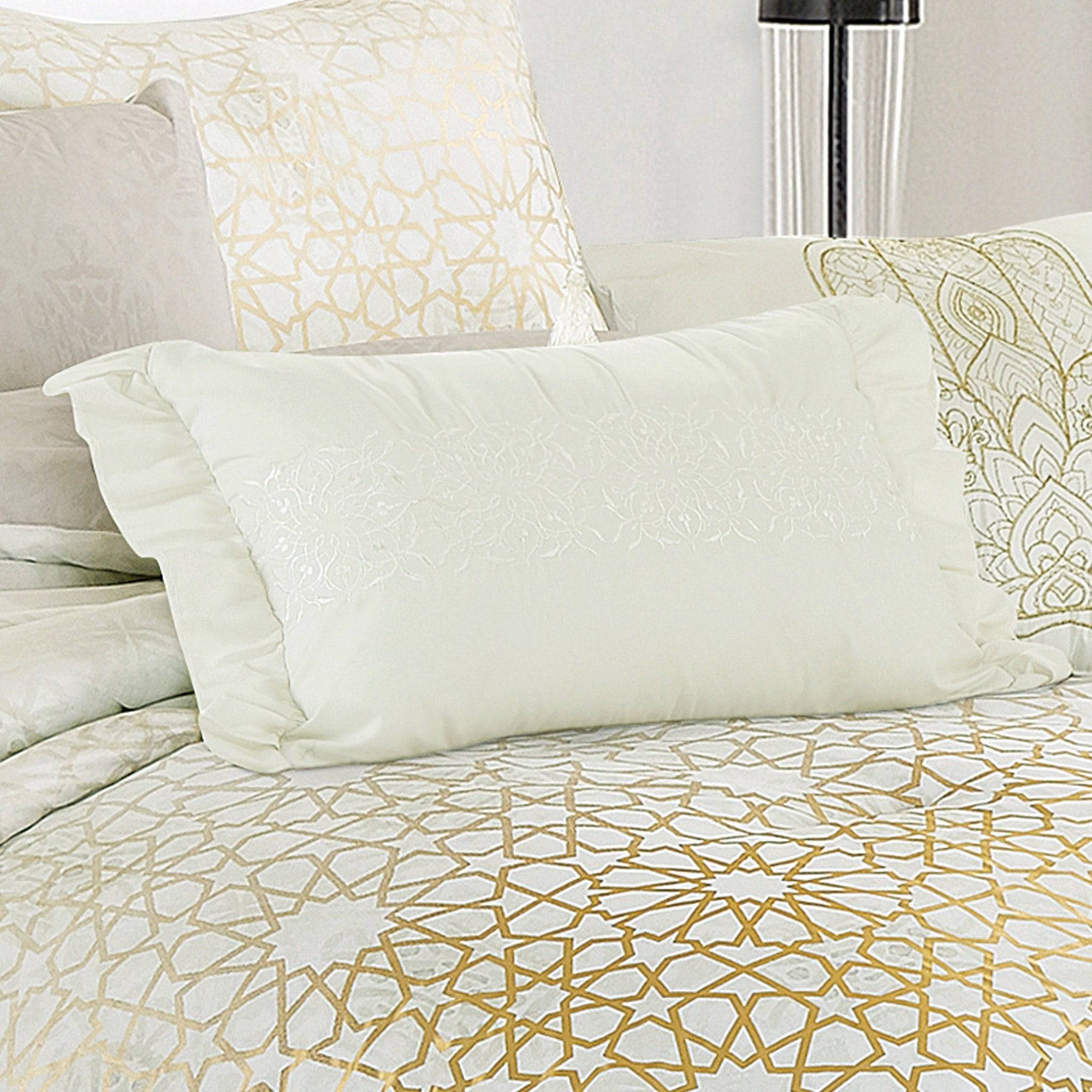 Royal Gold Jacquard Comforter - 6 Piece Set – Urbanheer