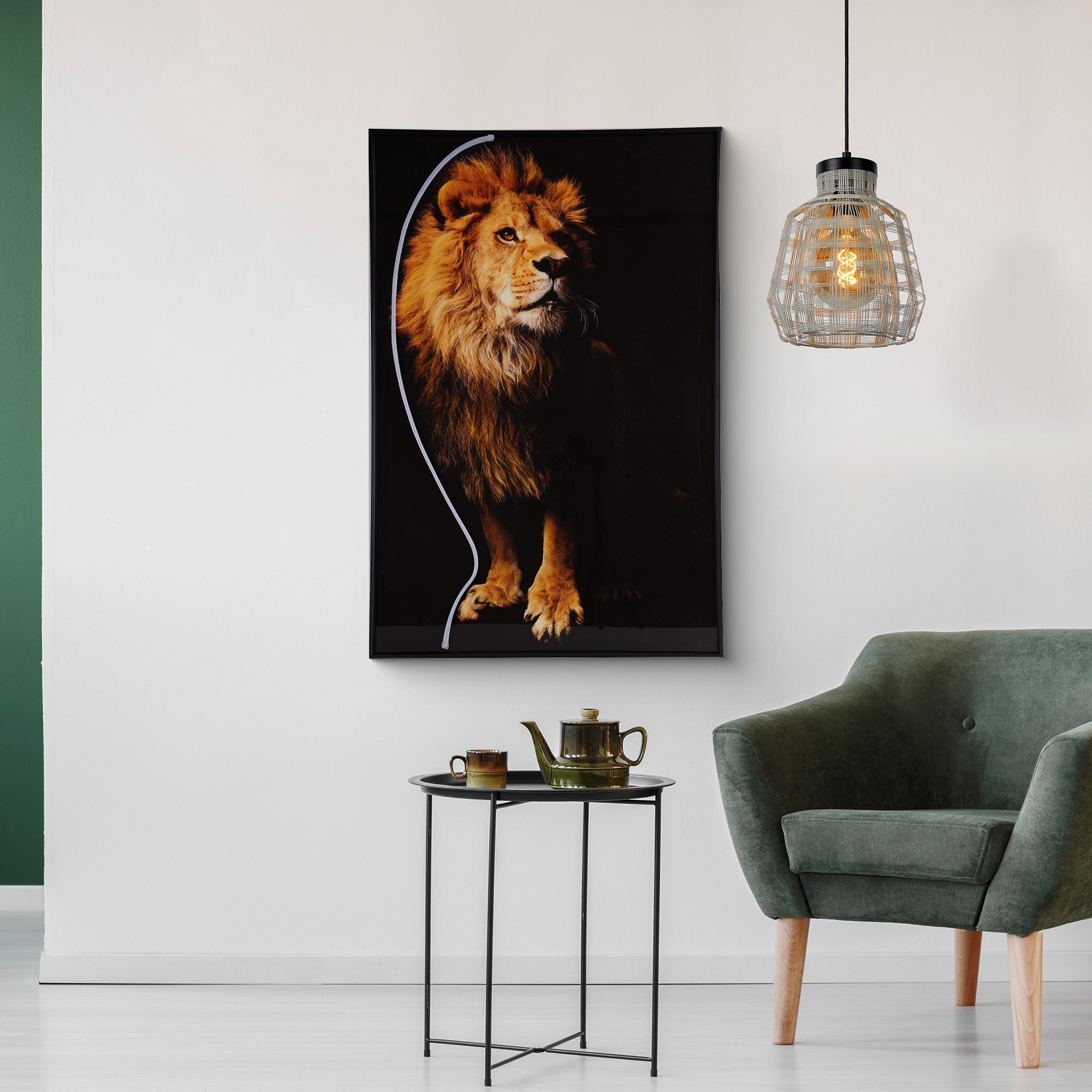 Lion Wall Art With Led Light – Urbanheer